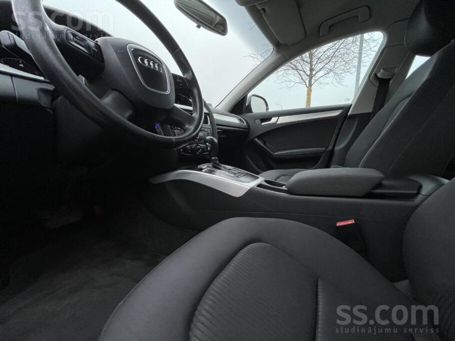 Black Audi A4 2009 in Riga, with an engine capacity of 2.00 L and mileage of 259 thousand km for 5400 €, photo 7 on AUTOMOTO.COM.LV