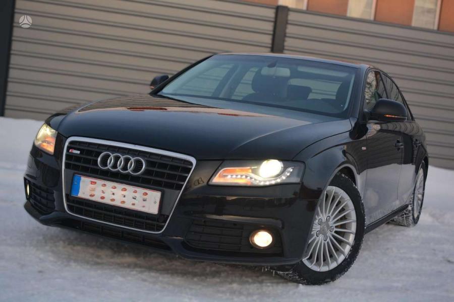 Black Audi A4 2009 in Klaipeda, with an engine capacity of 1.97 L and mileage of 280 thousand km for 5750 €, photo 4 on AUTOMOTO.COM.LV