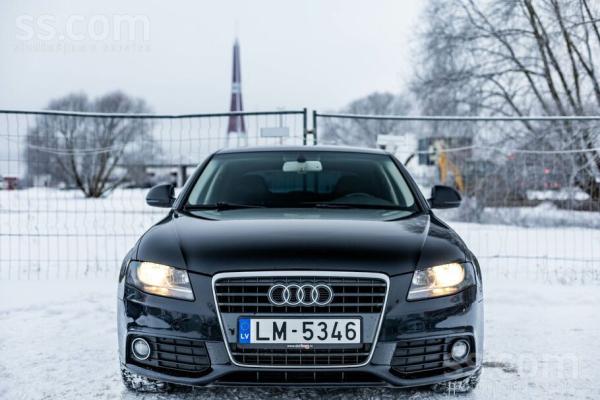Black Audi A4 2009 in Riga, with an engine capacity of 2.00 L and mileage of 318 thousand km for 6690 €, photo 3 on AUTOMOTO.COM.LV