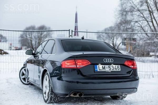 Black Audi A4 2009 in Riga, with an engine capacity of 2.00 L and mileage of 318 thousand km for 6690 €, photo 6 on AUTOMOTO.COM.LV