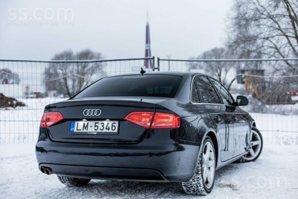 Black Audi A4 2009 in Riga, with an engine capacity of 2.00 L and mileage of 318 thousand km for 6690 €, photo 7 on AUTOMOTO.COM.LV