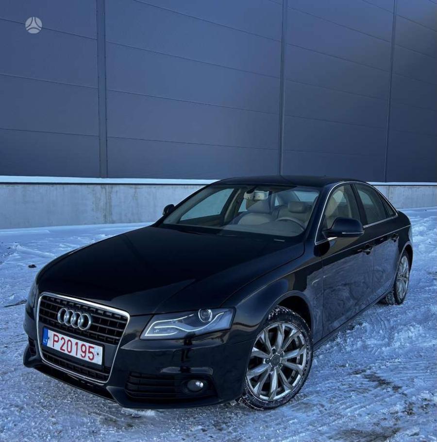 Black Audi A4 2009 in Siauliai, with an engine capacity of 1.98 L and mileage of 239 thousand km for 4390 €, photo 1 on AUTOMOTO.COM.LV