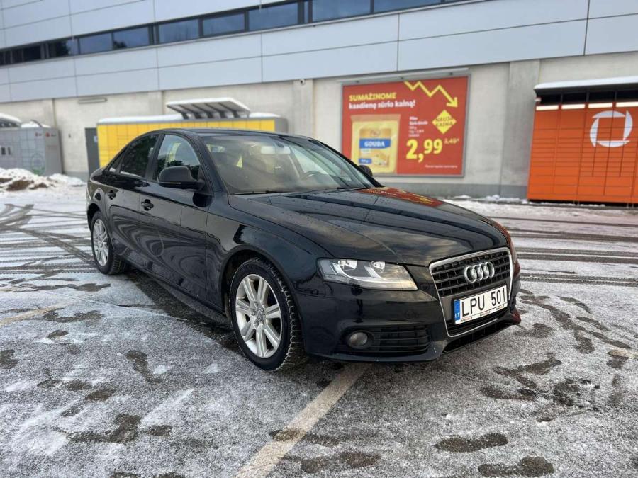 Melns Audi A4 2009 Viļņa, ar dzinēja tilpumu 2.70 L un nobraukumu 359 tūkst. km par 4400 €, foto 1 vietnē AUTOMOTO.COM.LV