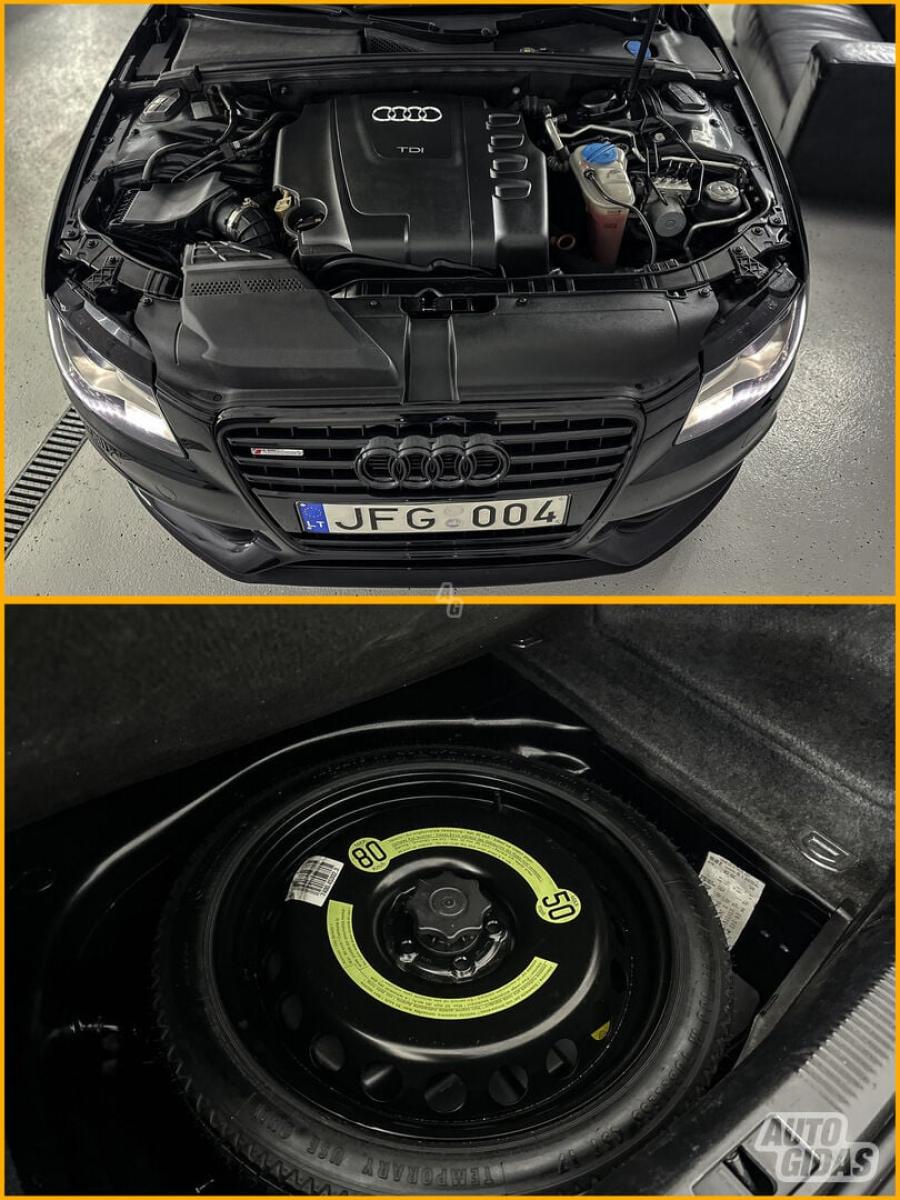 Black Audi A4 2009 in Kaunas, with an engine capacity of 2.00 L and mileage of 246 thousand km for 6650 €, photo 23 on AUTOMOTO.COM.LV