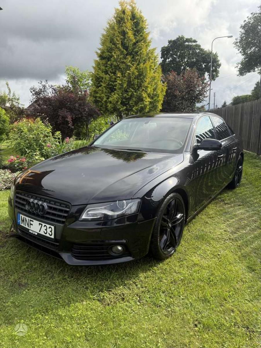 Melns Audi A4 2009 Viļņa, ar dzinēja tilpumu 1.97 L un nobraukumu 282 tūkst. km par 6800 €, foto 1 vietnē AUTOMOTO.COM.LV
