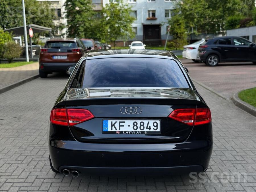 Black Audi A4 2009 in Riga, with an engine capacity of 2.00 L and mileage of 355 thousand km for 4990 €, photo 5 on AUTOMOTO.COM.LV