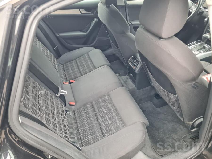 Black Audi A4 2012 in Jelgava, with an engine capacity of 2.00 L and mileage of 0 thousand km for 8190 €, photo 13 on AUTOMOTO.COM.LV