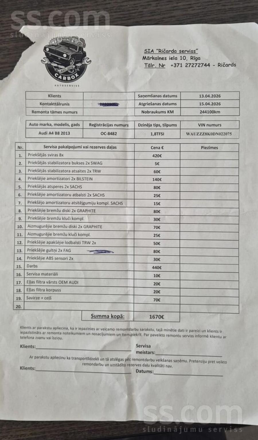 Черный Ауди А4 2012 в Рига, объемом двигателя 1.80 л и пробегом 246 тыс. км за 3900 €, фото 19 на AUTOMOTO.COM.LV