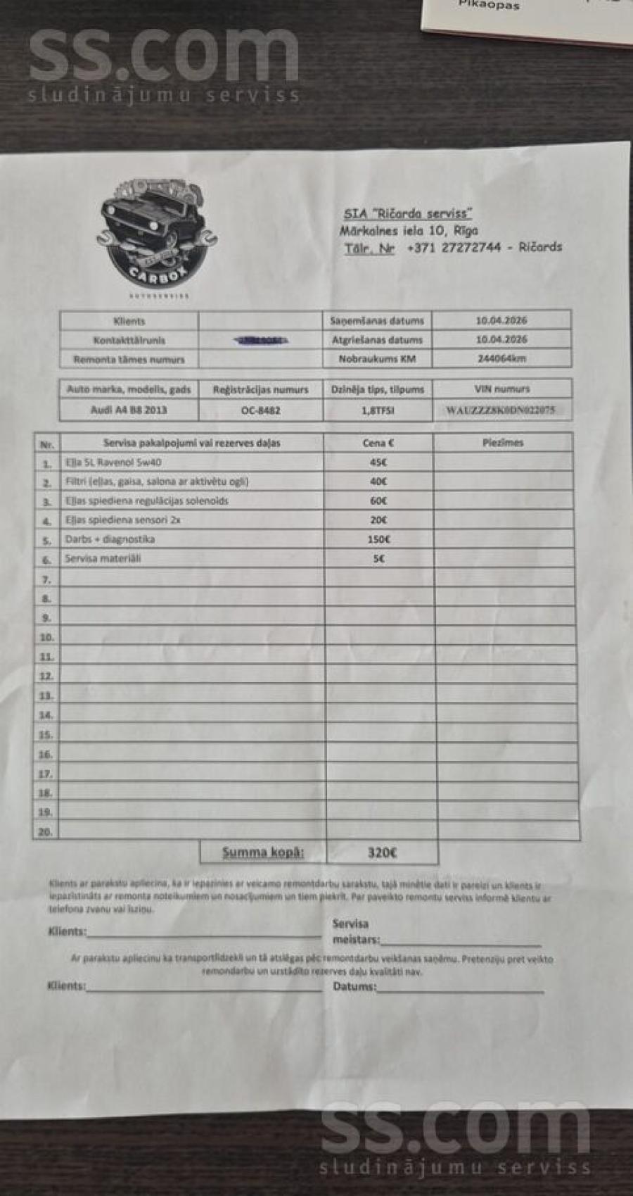 Черный Ауди А4 2012 в Рига, объемом двигателя 1.80 л и пробегом 246 тыс. км за 3900 €, фото 23 на AUTOMOTO.COM.LV