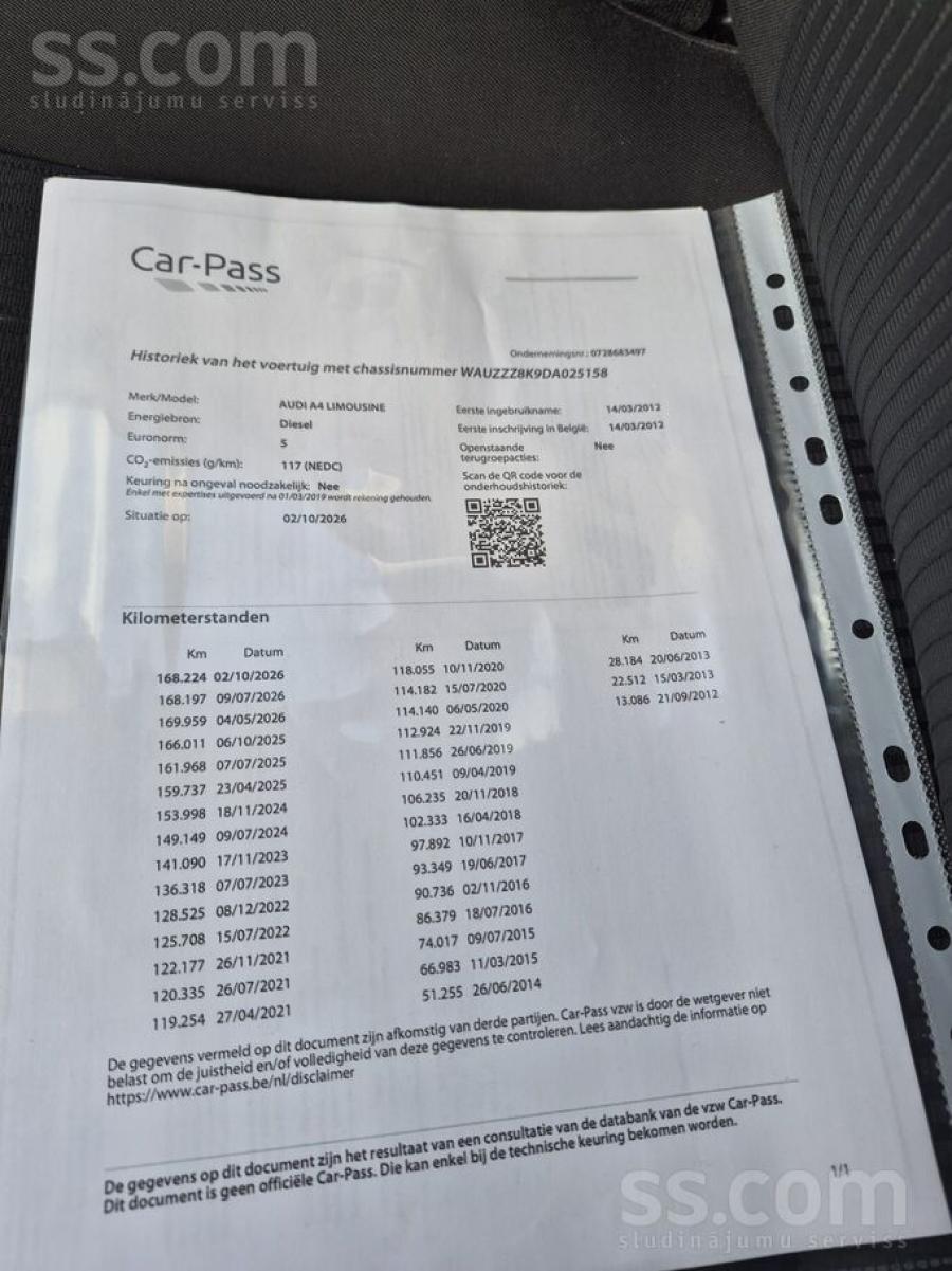 Melns Audi A4 2012 Daugavpils, ar dzinēja tilpumu 2.00 L un nobraukumu 0 tūkst. km par 7250 €, foto 21 vietnē AUTOMOTO.COM.LV