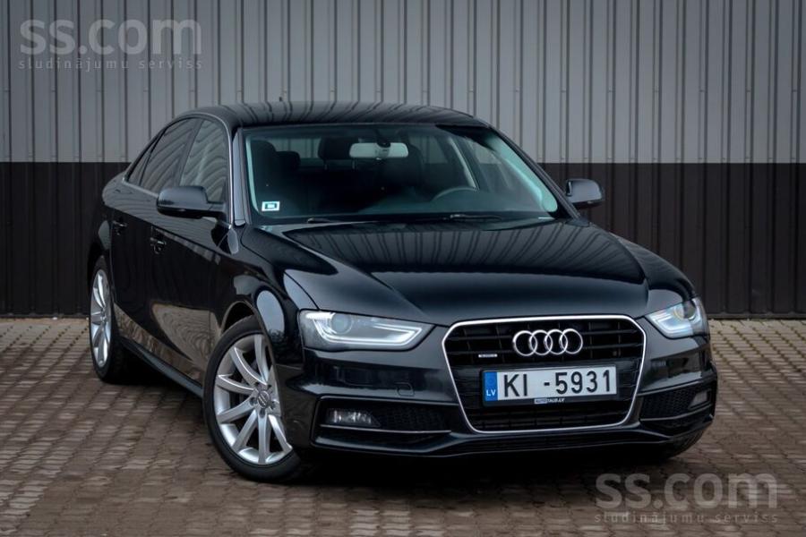 Black Audi A4 2014 in Talsi, with an engine capacity of 2.00 L and mileage of 0 thousand km for 8950 €, photo 1 on AUTOMOTO.COM.LV