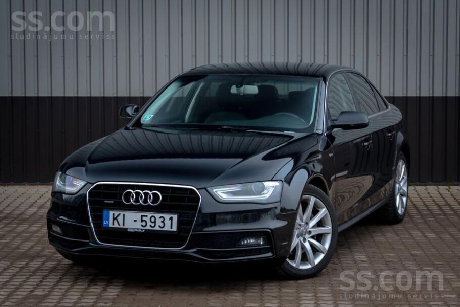 Black Audi A4 2014 in Talsi, with an engine capacity of 2.00 L and mileage of 0 thousand km for 8950 €, photo 3 on AUTOMOTO.COM.LV