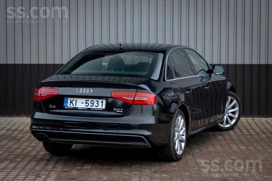 Black Audi A4 2014 in Talsi, with an engine capacity of 2.00 L and mileage of 0 thousand km for 8950 €, photo 7 on AUTOMOTO.COM.LV