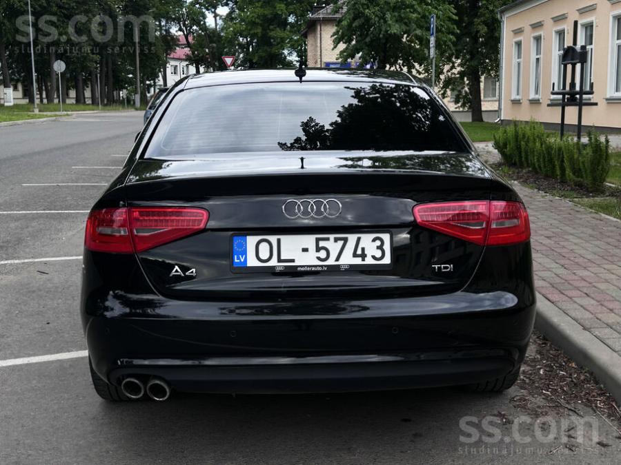 Black Audi A4 2014 in Rezekne, with an engine capacity of 2.00 L and mileage of 141 thousand km for 8500 €, photo 6 on AUTOMOTO.COM.LV