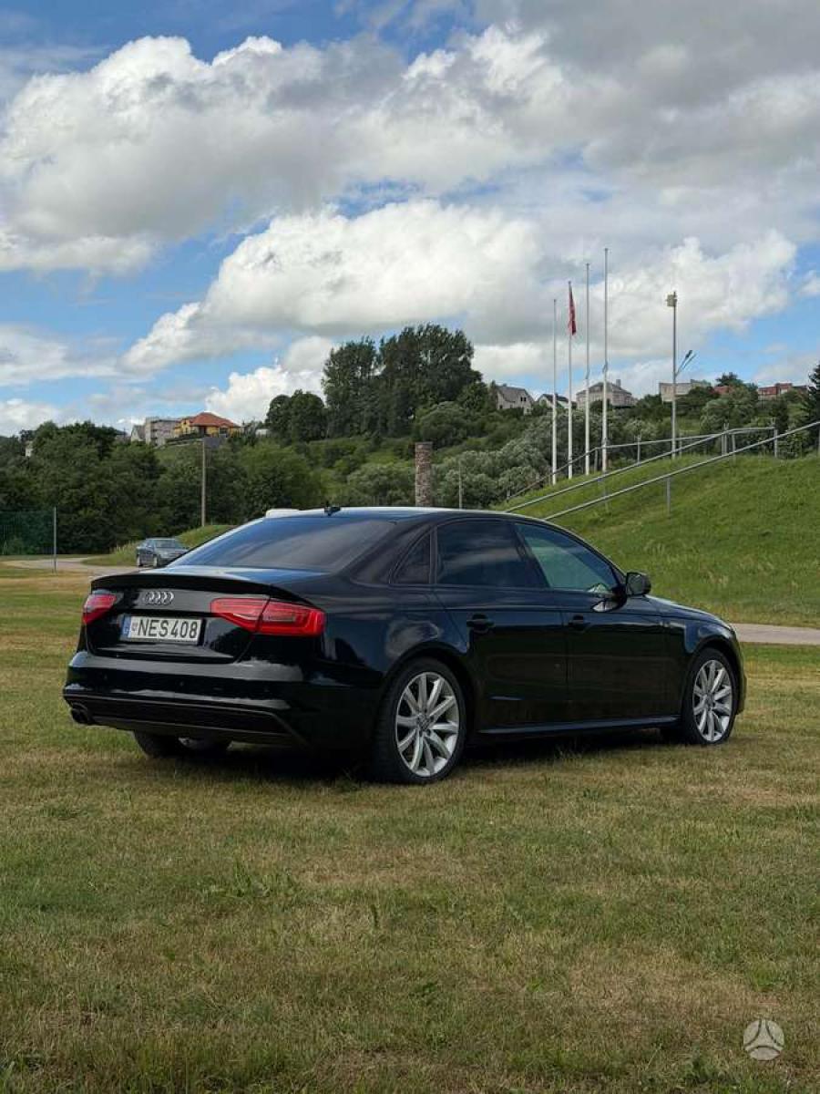 Black Audi A4 2014 in Vilnius, with an engine capacity of 1.98 L and mileage of 224 thousand km for 9200 €, photo 8 on AUTOMOTO.COM.LV