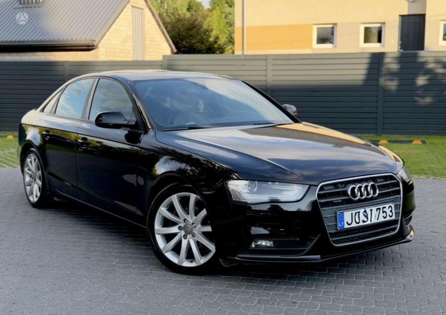 Black Audi A4 2014 in Vilnius, with an engine capacity of 2.00 L and mileage of 217 thousand km for 5900 €, photo 3 on AUTOMOTO.COM.LV