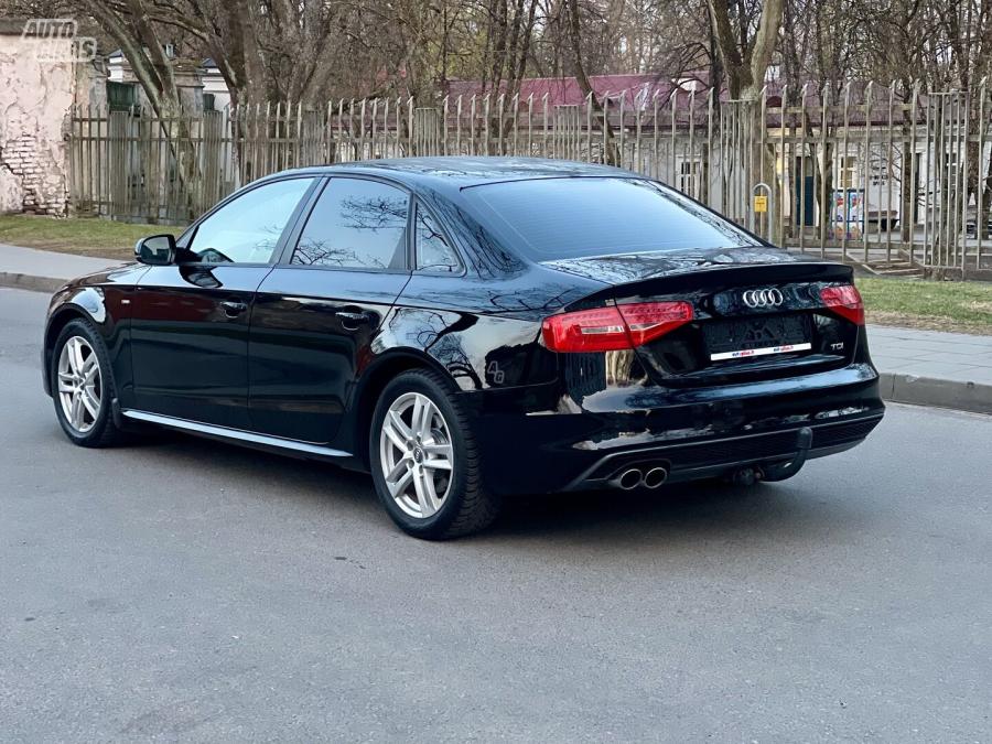 Black Audi A4 2015 in Vilnius, with an engine capacity of 2.00 L and mileage of 257 thousand km for 9500 €, photo 12 on AUTOMOTO.COM.LV