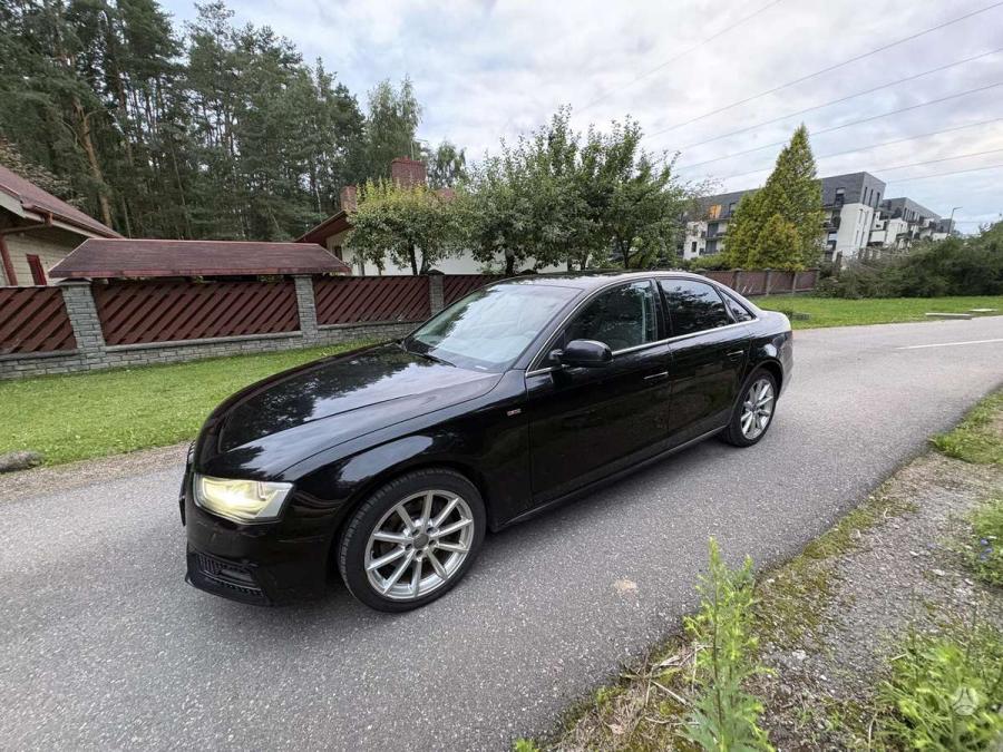 Black Audi A4 2015 in Vilnius, with an engine capacity of 1.98 L and mileage of 221 thousand km for 7500 €, photo 4 on AUTOMOTO.COM.LV