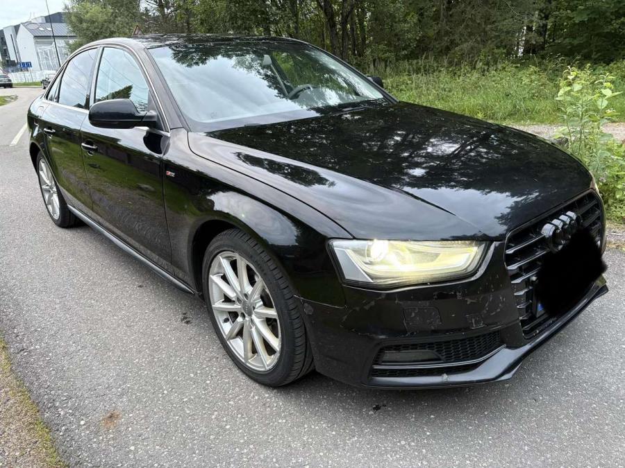 Black Audi A4 2015 in Vilnius, with an engine capacity of 1.98 L and mileage of 221 thousand km for 7500 €, photo 12 on AUTOMOTO.COM.LV