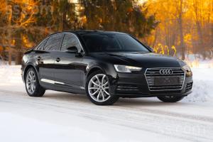 Black Audi A4 2016 in Riga, with an engine capacity of 2.00 L and mileage of 0 thousand km for 14990 €, photo  on AUTOMOTO.COM.LV