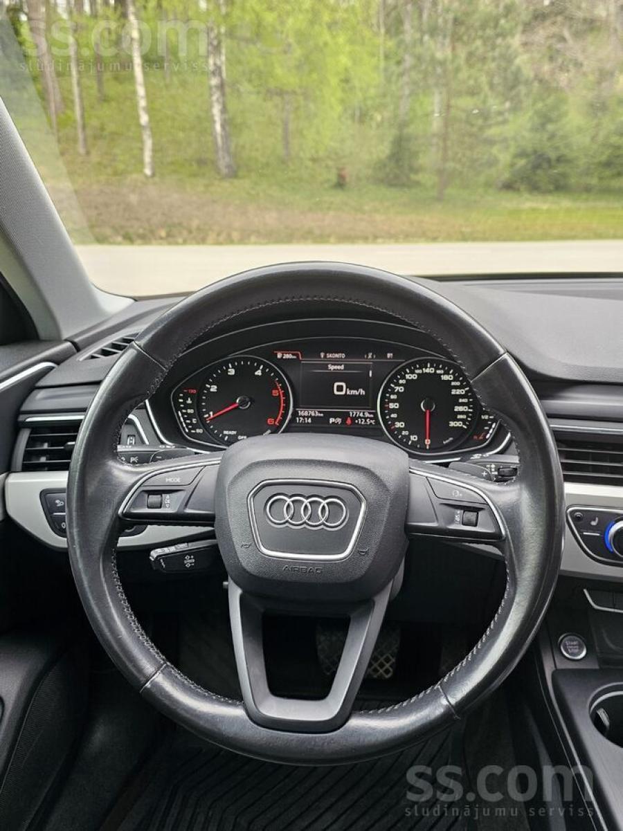 Melns Audi A4 2016 Alūksne, ar dzinēja tilpumu 2.00 L un nobraukumu 169 tūkst. km par 13300 €, foto 19 vietnē AUTOMOTO.COM.LV