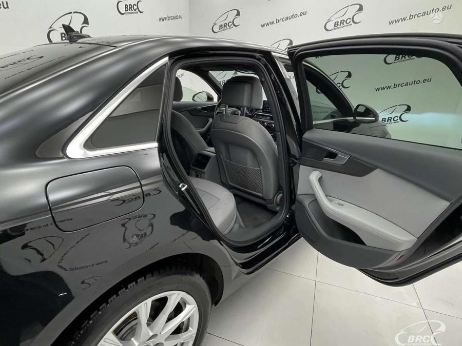 Black Audi A4 2017 in Vilnius, with an engine capacity of 1.97 L and mileage of 151 thousand km for 14900 €, photo 14 on AUTOMOTO.COM.LV