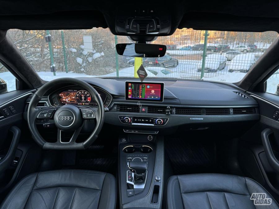 Black Audi A4 2017 in Vilnius, with an engine capacity of 2.00 L and mileage of 131 thousand km for 16800 €, photo 12 on AUTOMOTO.COM.LV