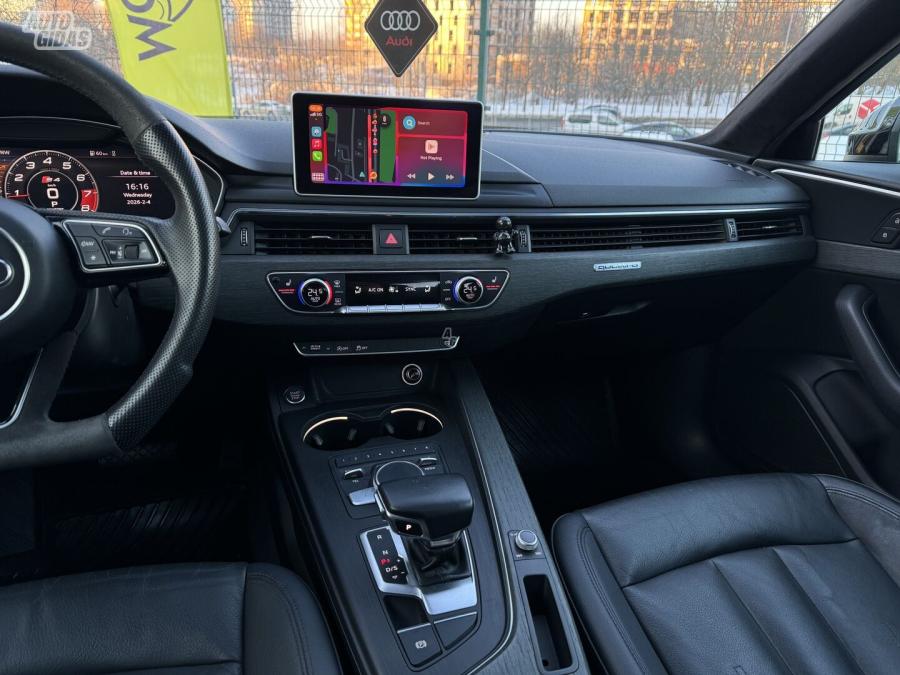 Black Audi A4 2017 in Vilnius, with an engine capacity of 2.00 L and mileage of 131 thousand km for 16800 €, photo 14 on AUTOMOTO.COM.LV
