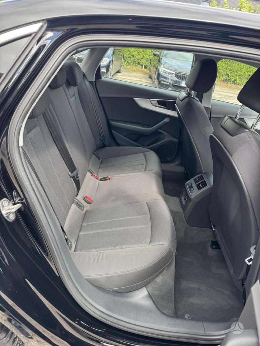 Black Audi A4 2017 in Panevezys, with an engine capacity of 1.97 L and mileage of 104 thousand km for 11900 €, photo 12 on AUTOMOTO.COM.LV