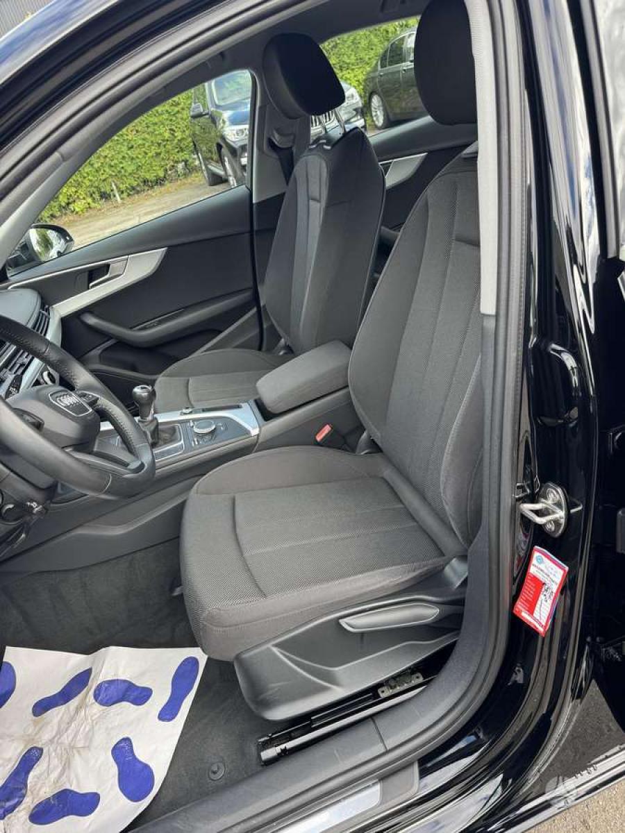 Black Audi A4 2017 in Panevezys, with an engine capacity of 1.97 L and mileage of 104 thousand km for 11900 €, photo 13 on AUTOMOTO.COM.LV