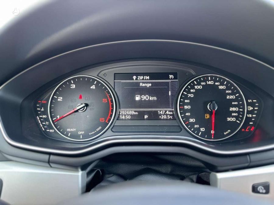 Black Audi A4 2017 in Kaunas, with an engine capacity of 1.97 L and mileage of 293 thousand km for 13799 €, photo 17 on AUTOMOTO.COM.LV