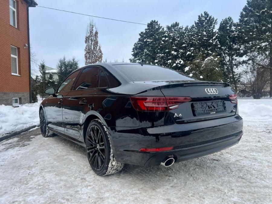 Black Audi A4 2018 in Kretinga, with an engine capacity of 1.98 L and mileage of 76 thousand km for 18200 €, photo 9 on AUTOMOTO.COM.LV