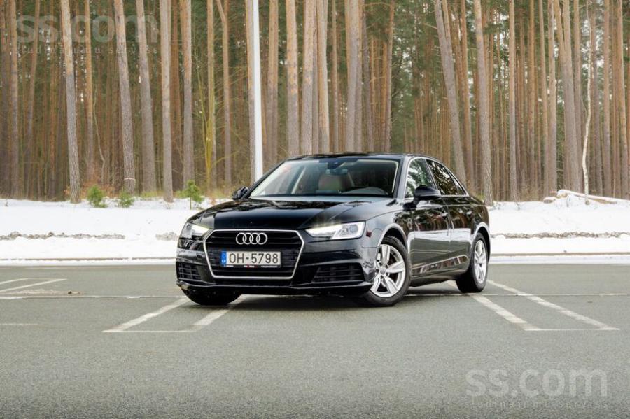 Black Audi A4 2018 in Riga, with an engine capacity of 2.00 L and mileage of 181 thousand km for 17990 €, photo 1 on AUTOMOTO.COM.LV