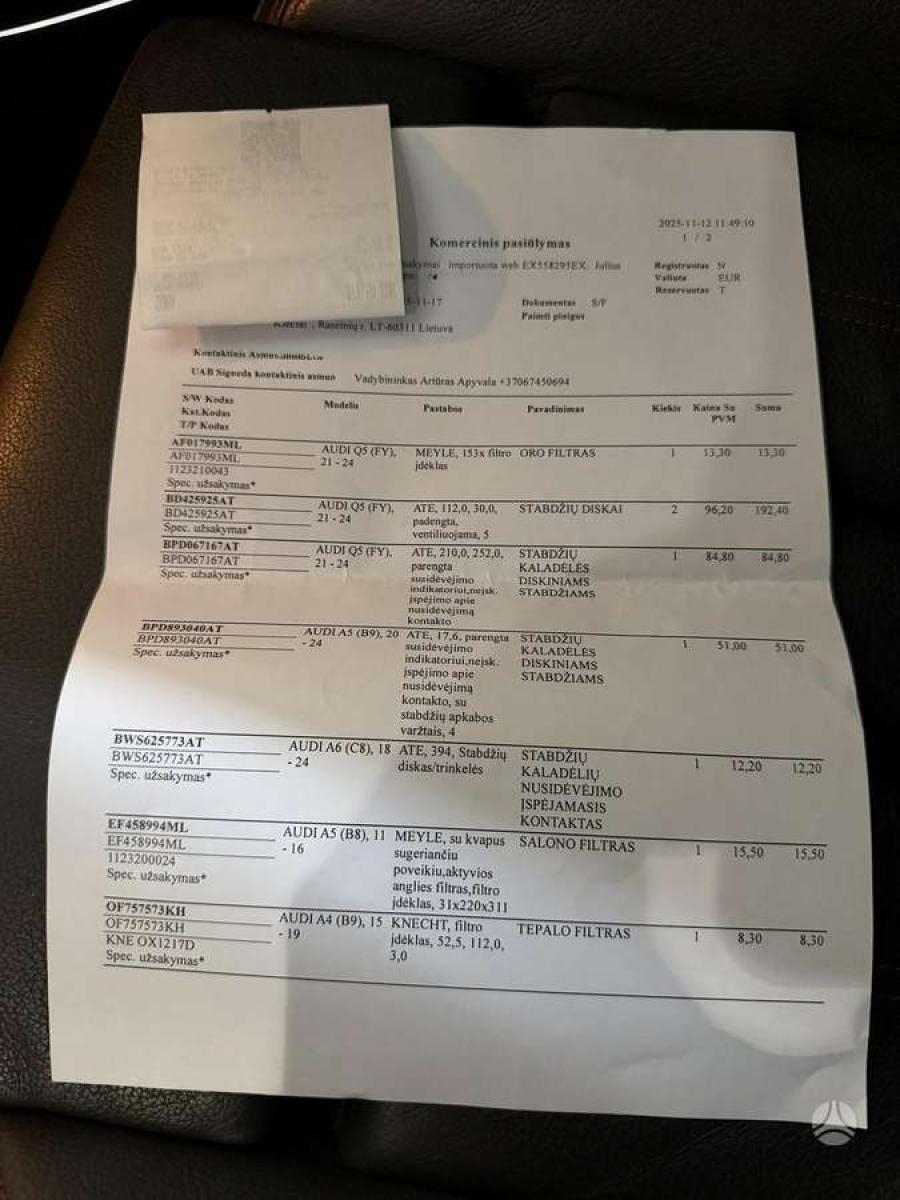 Melns Audi A4 2018 Viļņa, ar dzinēja tilpumu 1.98 L un nobraukumu 93 tūkst. km par 16700 €, foto 28 vietnē AUTOMOTO.COM.LV