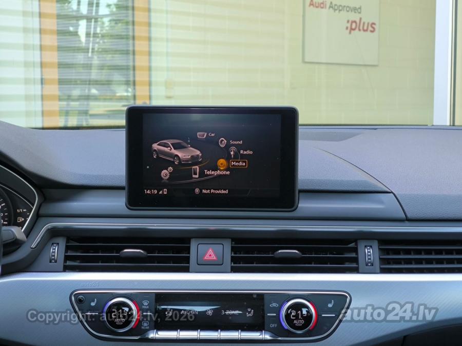 Melns Audi A4 2018 Tallina, ar dzinēja tilpumu 1.40 L un nobraukumu 110 tūkst. km par 18300 €, foto 16 vietnē AUTOMOTO.COM.LV