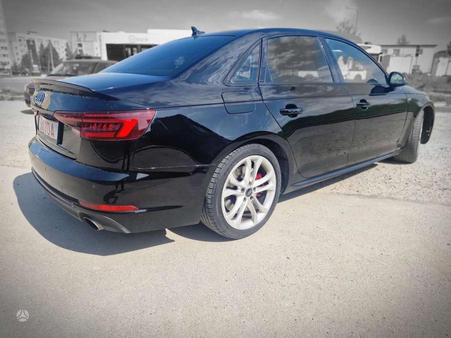 Black Audi A4 2018 in Vilnius, with an engine capacity of 1.98 L and mileage of 98 thousand km for 15000 €, photo 6 on AUTOMOTO.COM.LV