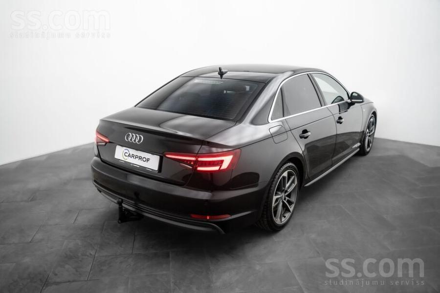 Melns Audi A4 2018 Tallina, ar dzinēja tilpumu 2.00 L un nobraukumu 206 tūkst. km par 13999 €, foto 4 vietnē AUTOMOTO.COM.LV