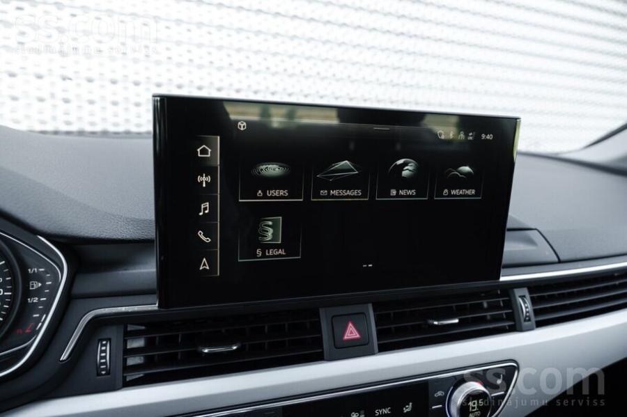 Black Audi A4 2020 in Riga, with an engine capacity of 2.00 L and mileage of 119 thousand km for 19900 €, photo 17 on AUTOMOTO.COM.LV
