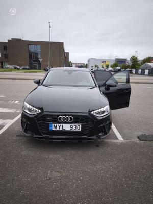 Black Audi A4 2021 in Klaipeda, with an engine capacity of 1.98 L and mileage of 59 thousand km for 20950 €, photo  on AUTOMOTO.COM.LV