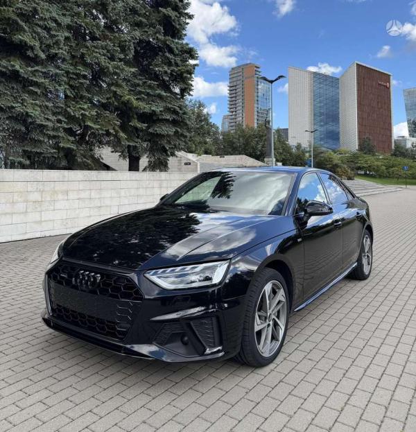 Melns Audi A4 2021 Viļņa, ar dzinēja tilpumu 1.98 L un nobraukumu 100 tūkst. km par 25410 €, foto 3 vietnē AUTOMOTO.COM.LV