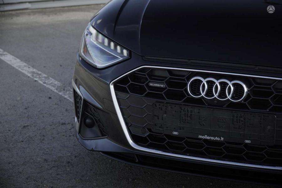 Melns Audi A4 2022 Viļņa, ar dzinēja tilpumu 1.98 L un nobraukumu 61 tūkst. km par 24600 €, foto 6 vietnē AUTOMOTO.COM.LV