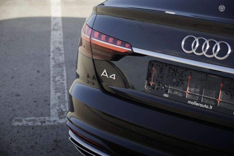 Melns Audi A4 2022 Viļņa, ar dzinēja tilpumu 1.98 L un nobraukumu 61 tūkst. km par 24600 €, foto 10 vietnē AUTOMOTO.COM.LV