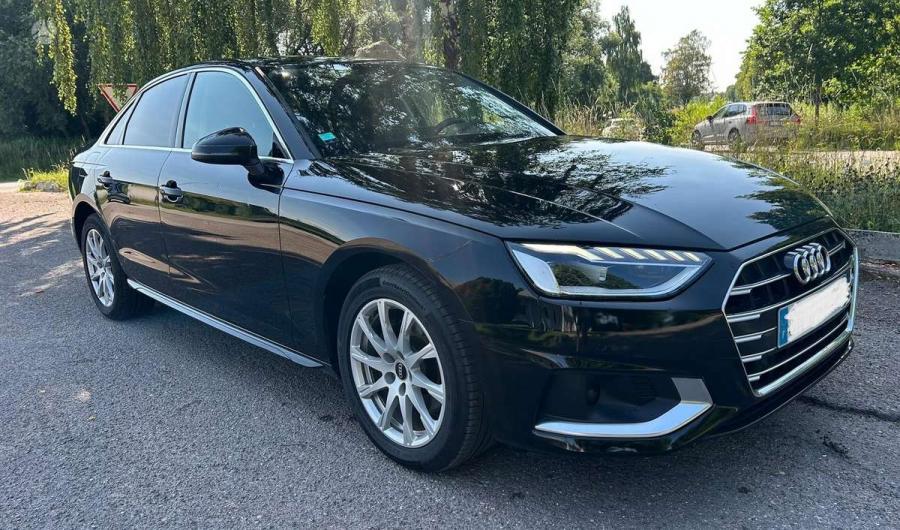 Black Audi A4 2023 in Taurage, with an engine capacity of 1.97 L and mileage of 228 thousand km for 15900 €, photo 1 on AUTOMOTO.COM.LV