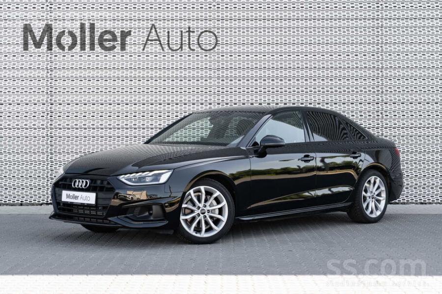 Melns Audi A4 2024 Rīga, ar dzinēja tilpumu 2.00 L un nobraukumu 11 tūkst. km par 37900 €, foto 1 vietnē AUTOMOTO.COM.LV