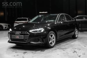 Black Audi A4 2024 in Riga, with an engine capacity of 2.00 L and mileage of 16 thousand km for 31500 €, photo  on AUTOMOTO.COM.LV
