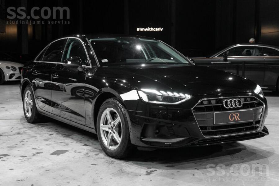 Black Audi A4 2024 in Riga, with an engine capacity of 2.00 L and mileage of 16 thousand km for 31500 €, photo 2 on AUTOMOTO.COM.LV