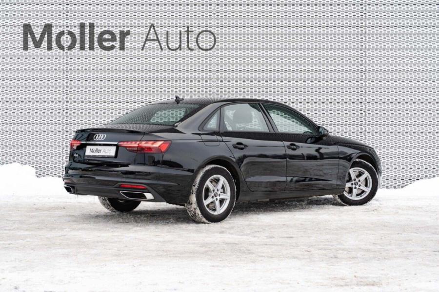 Melns Audi A4 2024 Mārupe, ar dzinēja tilpumu 2.00 L un nobraukumu 14 tūkst. km par 32900 €, foto 4 vietnē AUTOMOTO.COM.LV