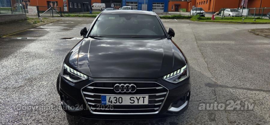 Black Audi A4 2024 in Tallinn, with an engine capacity of 2.00 L and mileage of 30 thousand km for 29500 €, photo 1 on AUTOMOTO.COM.LV