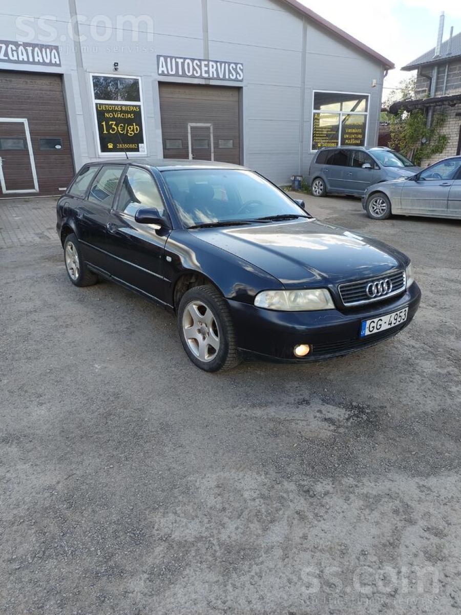 Черный Ауди А4 1999 в Бауска, объемом двигателя 1.90 л и пробегом 383 тыс. км за 1400 €, фото 1 на AUTOMOTO.COM.LV