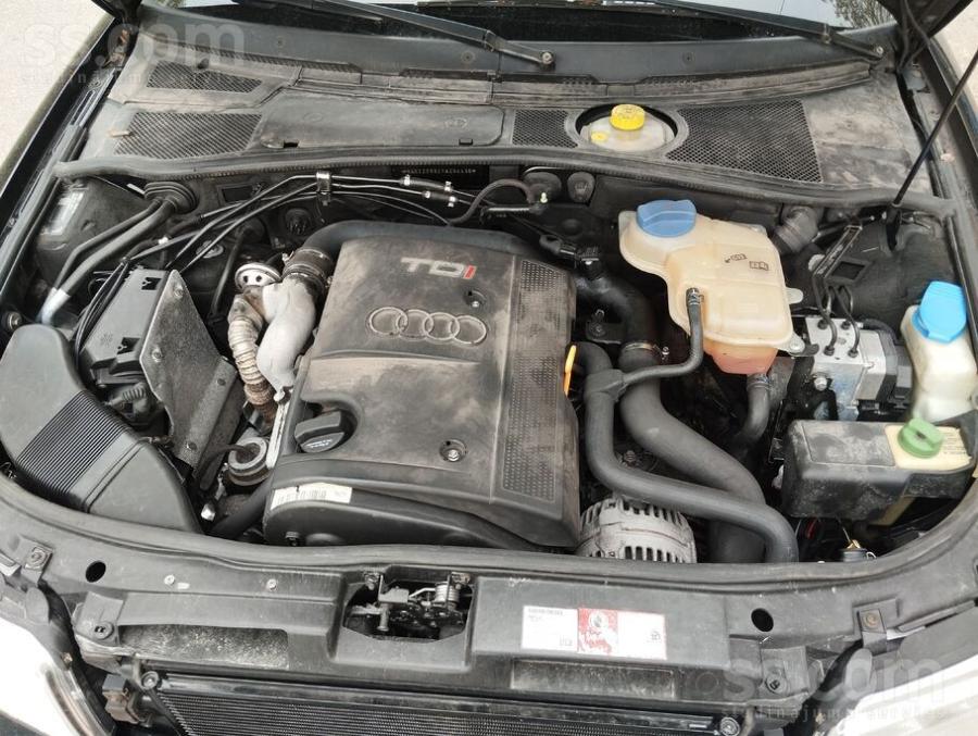 Black Audi A4 2000 in Riga, with an engine capacity of 1.90 L and mileage of 399 thousand km for 1400 €, photo 4 on AUTOMOTO.COM.LV